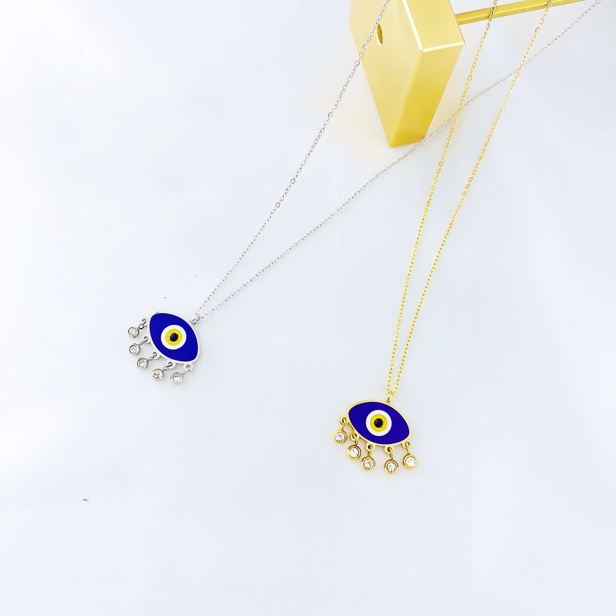 Stainless Steel Evil Eye Pendant Necklace – Evil Eye Guard