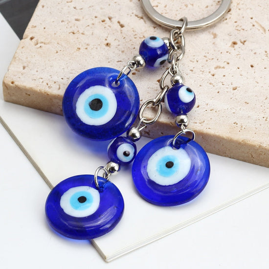 Evil Eye Blue Glass Keychain – Evil Eye Guard